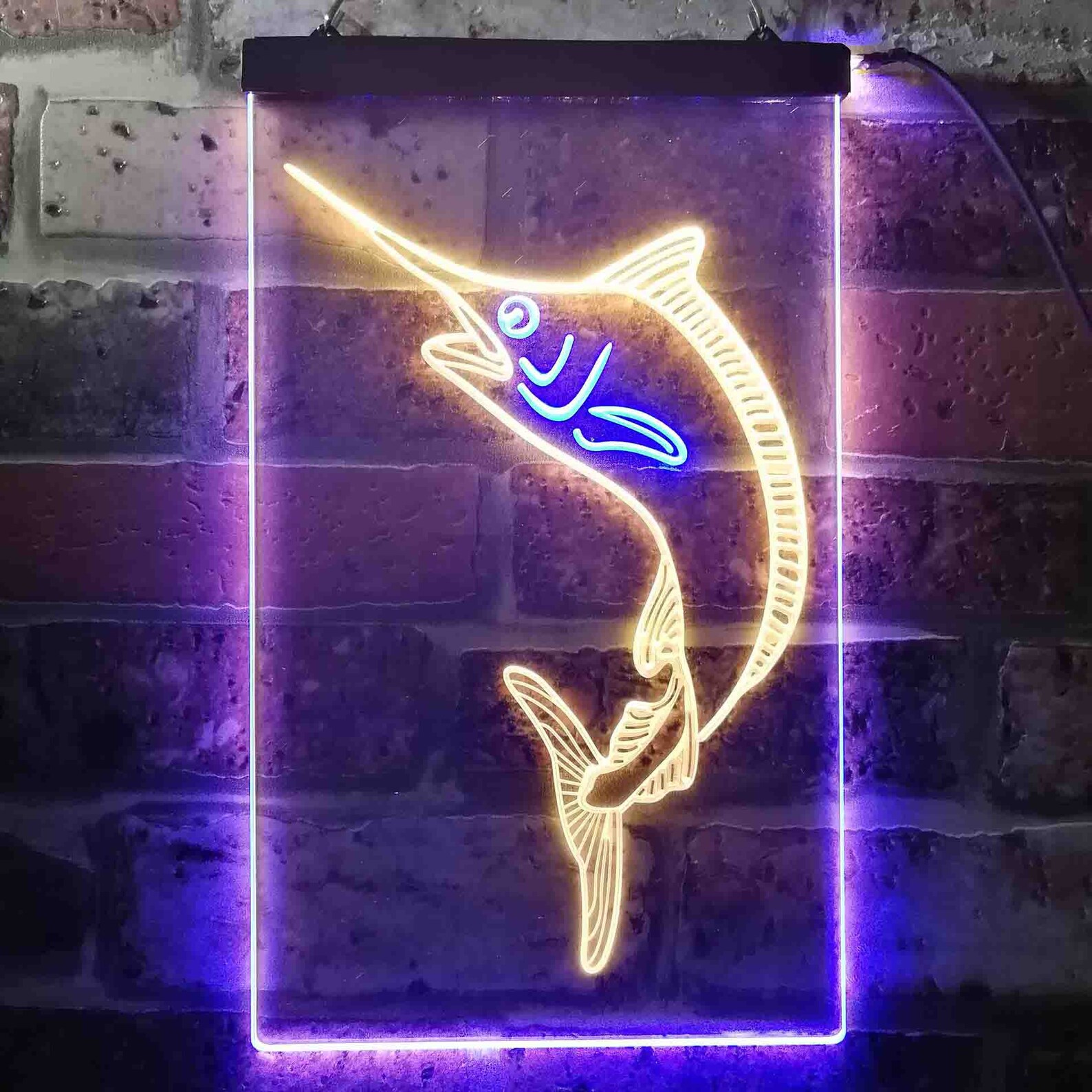 Blue Marlin Fish Den Cabin Display Dual Color LED Neon Sign - Etsy