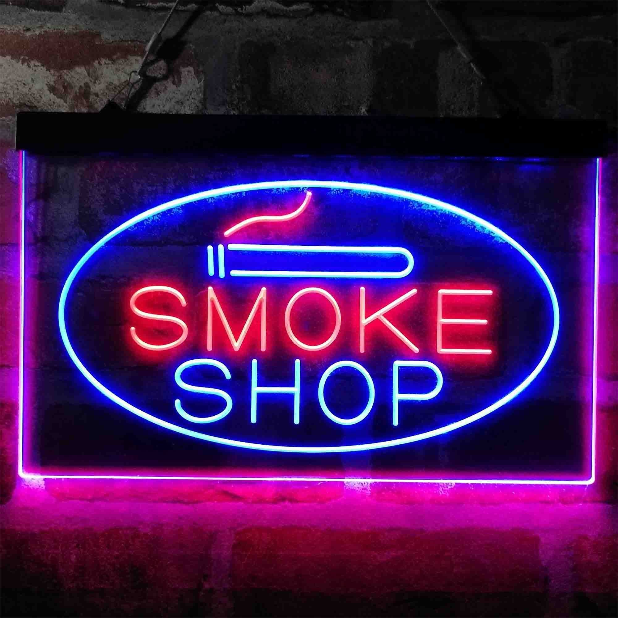 Smoke Shop Cigarette Room Dual Color LED Neon Sign St6-i4034 | Etsy