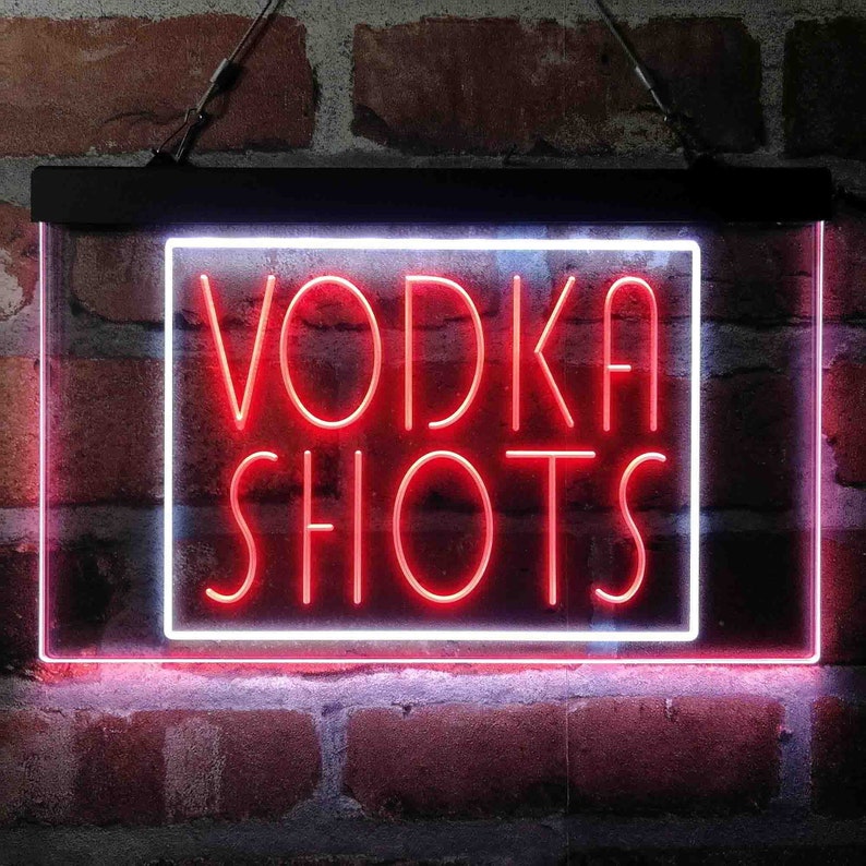 Vodka Shots Display Dual Color LED Neon Sign St6-i4064 | Etsy