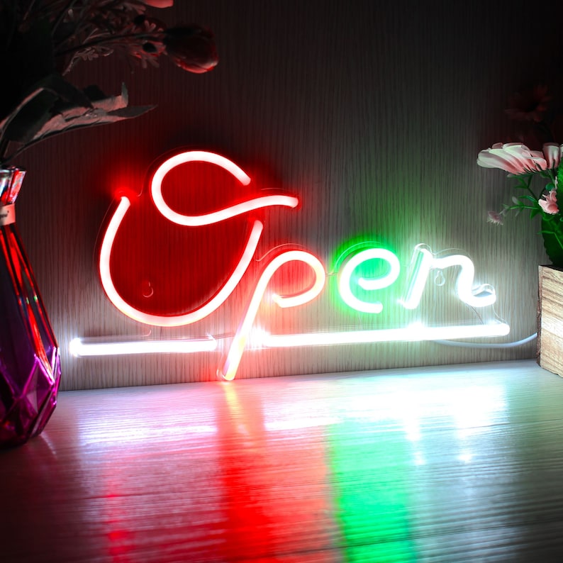Open Sign Bar Shop Decoration Flex Silicone LED Neon Sign - Etsy