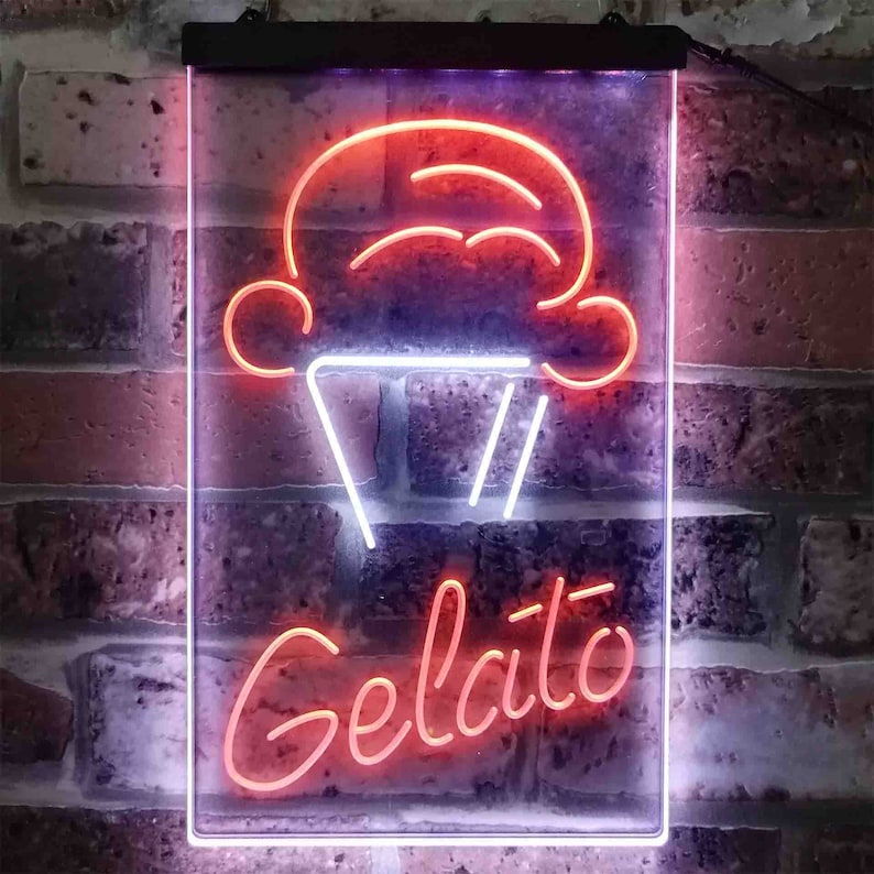 Gelato Ice Cream Shop Dual Color LED Neon Sign St6-i3802 - Etsy
