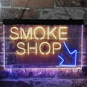 Smoke Shop Dual Color LED Neon Sign St6-i3891 - Etsy