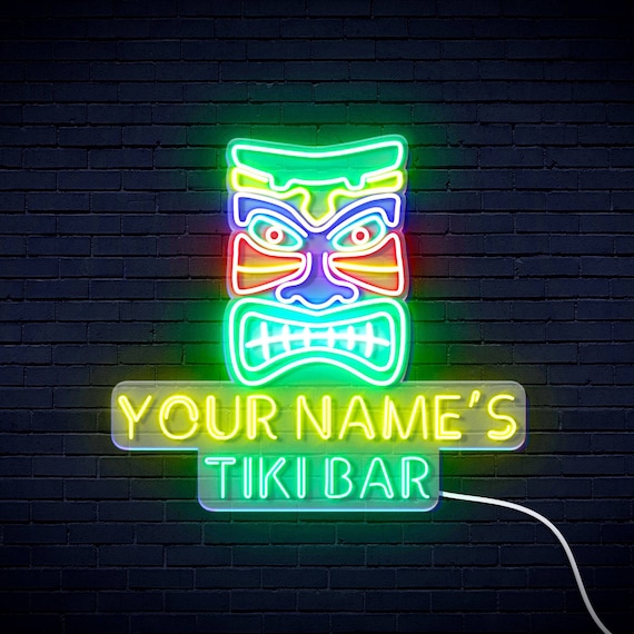 Name Personalized Tiki Bar Extra-large Ultra-bright LED Neon - Etsy