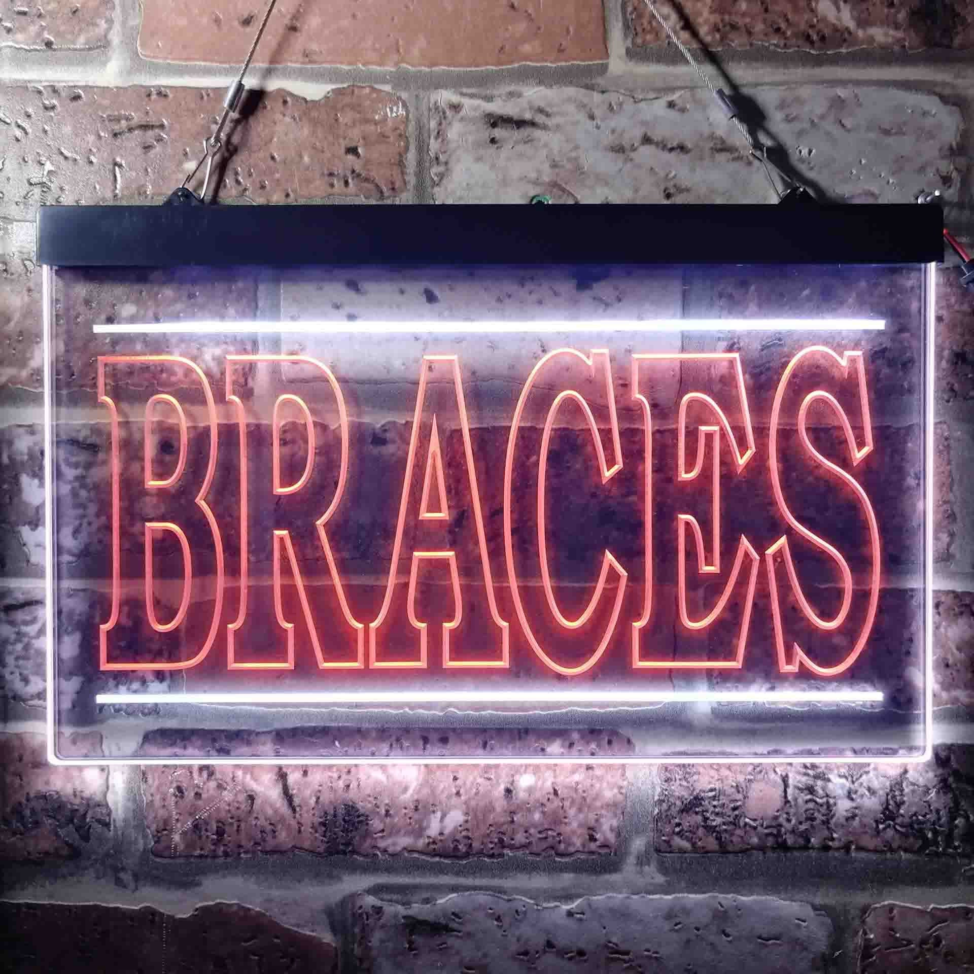 Braces Teeth Dental Shop Dual Color LED Neon Sign st6-i0995 | Etsy