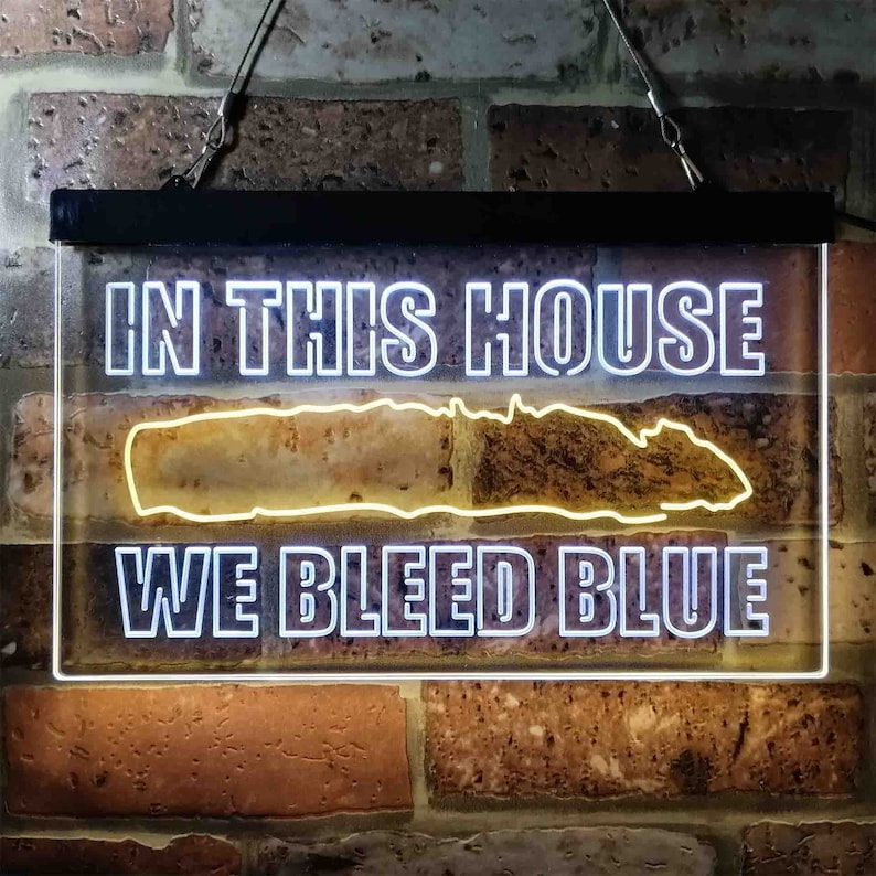 In This House We Bleed Blue Dual Color LED Neon Sign St6-i3948 - Etsy