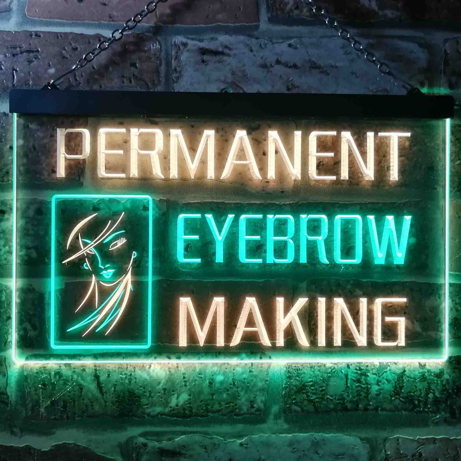 Permanent Eyebrow Making Beauty Salon Dual Color LED Neon Sign - Etsy