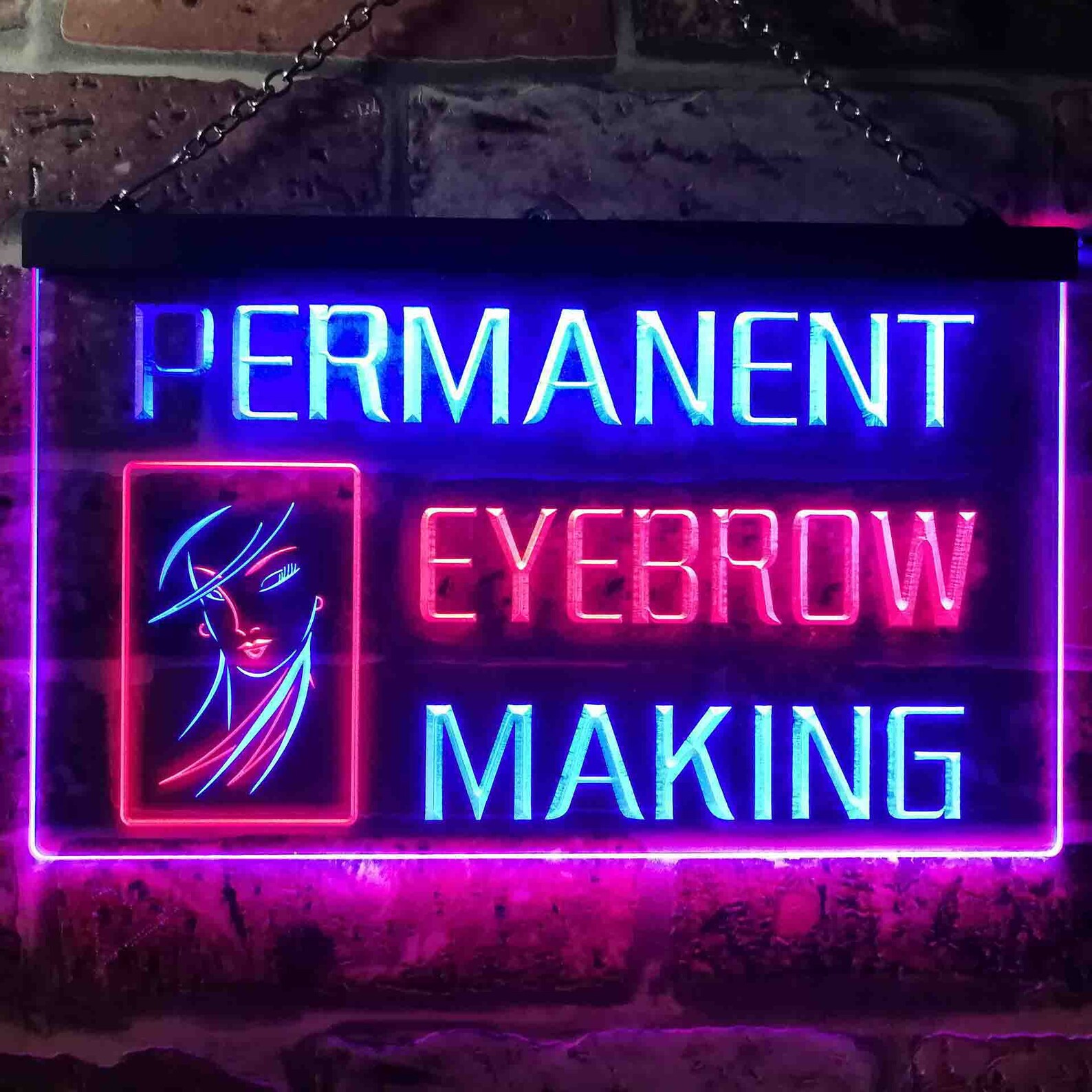 Permanent Eyebrow Making Beauty Salon Dual Color LED Neon Sign | Etsy