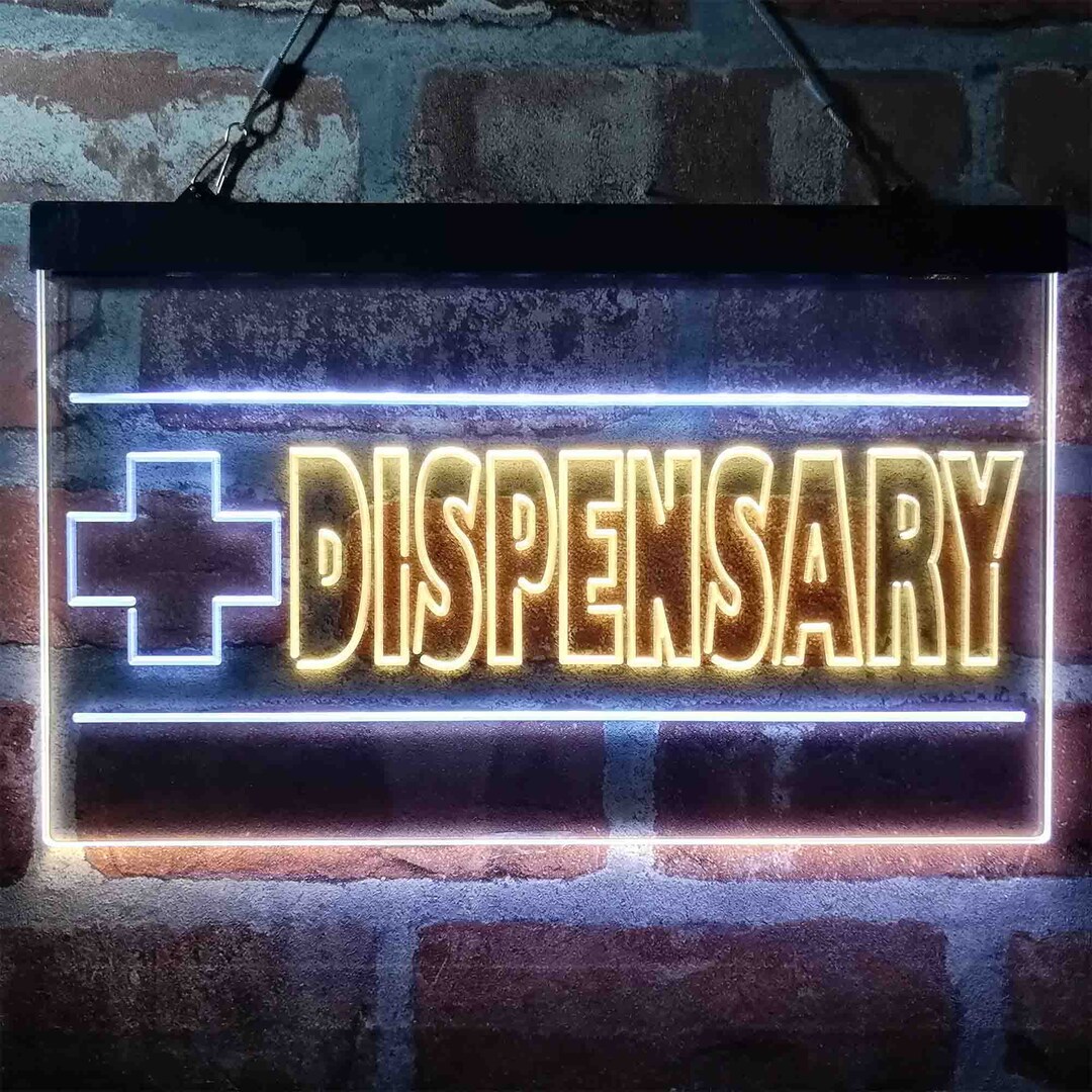 Dispensary Store Cross Display Dual Color LED Neon Sign St6-i4024 - Etsy
