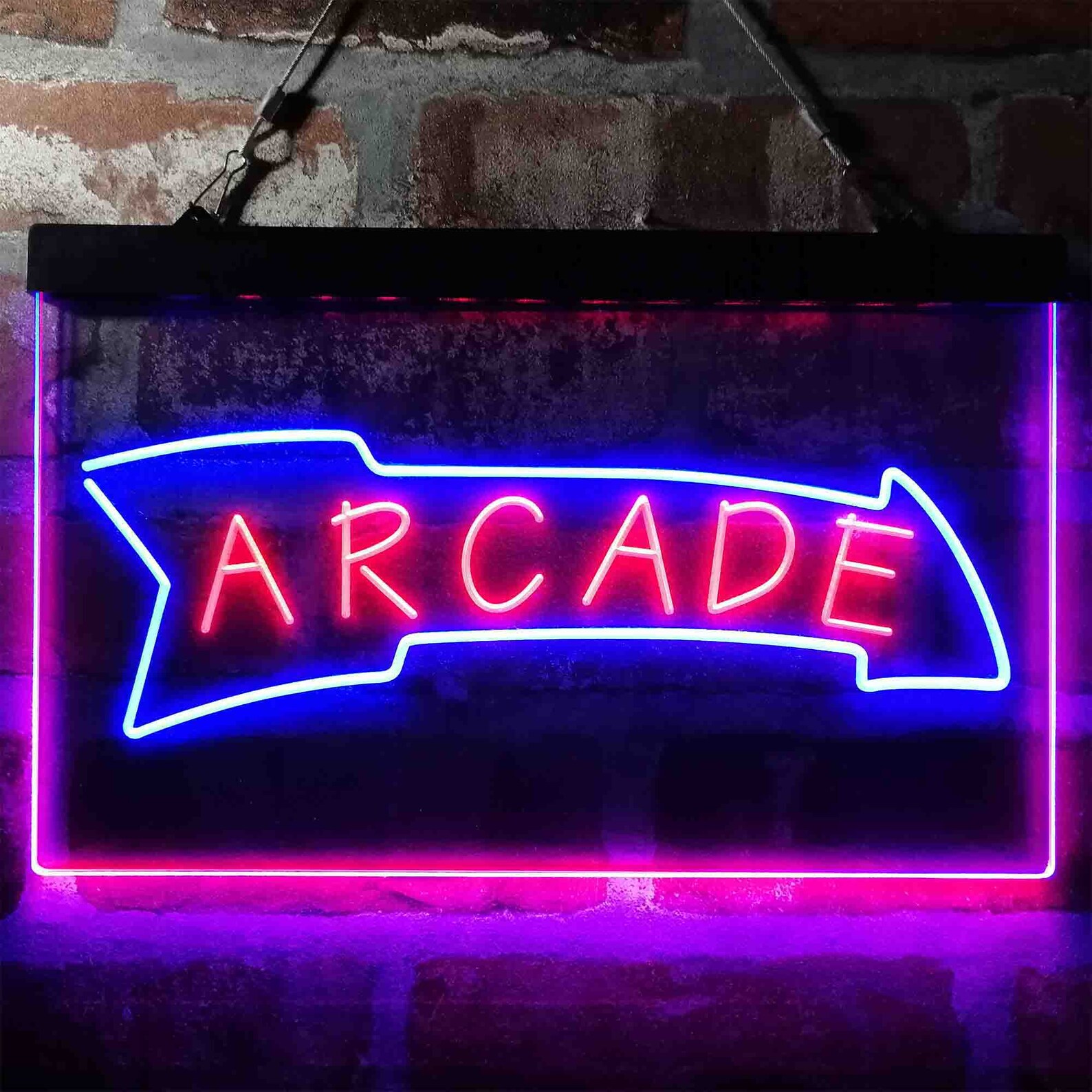 Arrow down Arcade Game Room Dual Color LED Neon Sign st6-i4019 | Etsy