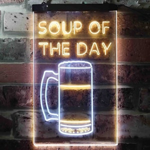 Soup of the Day Beer Bar Dual Color LED Neon Sign St6-i3669 - Etsy