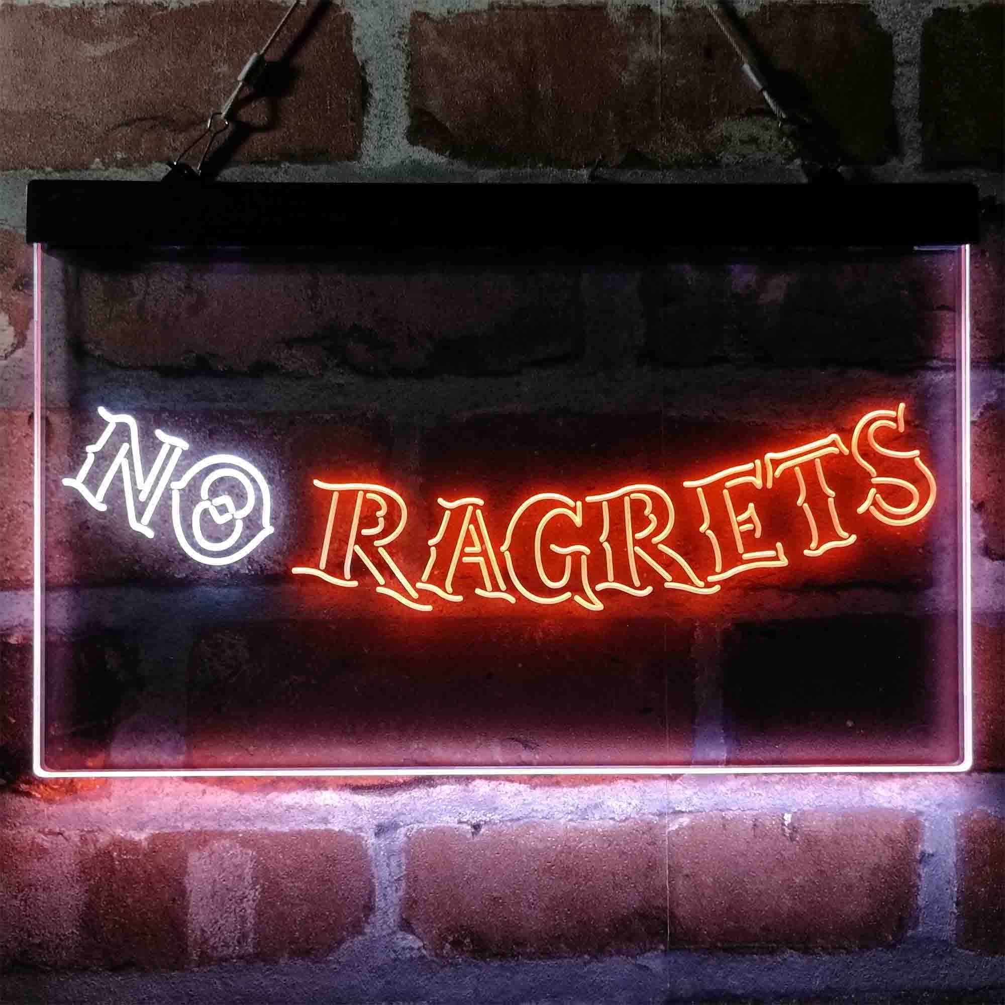 No Ragrets Tattoo Art Dual Color LED Neon Sign St6-i4057 | Etsy