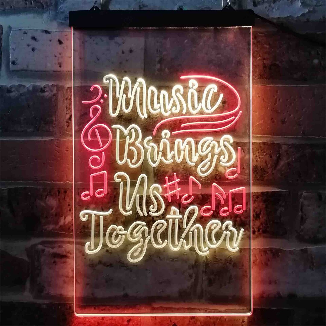 Music Bring Us Together Dual Color LED Neon Sign St6-i3872 - Etsy