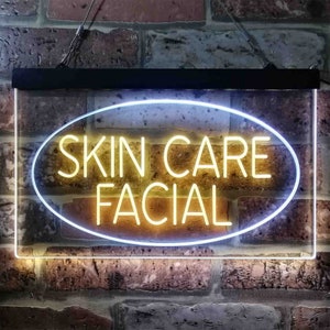 Skin Care Facial Dual Color LED Neon Sign St6-i3859 - Etsy