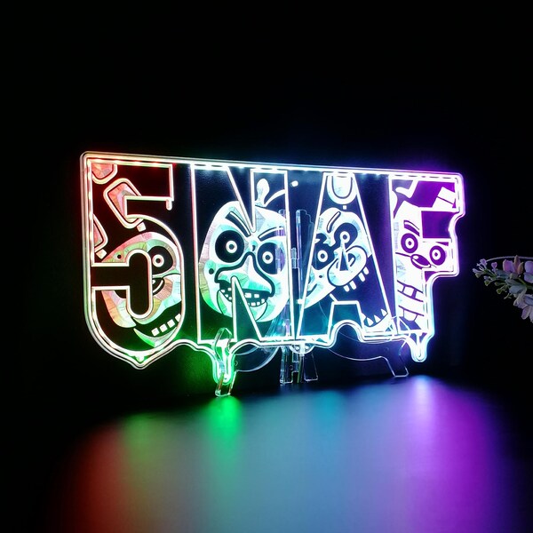Neon Sign Five Nights at Freddys - Etsy