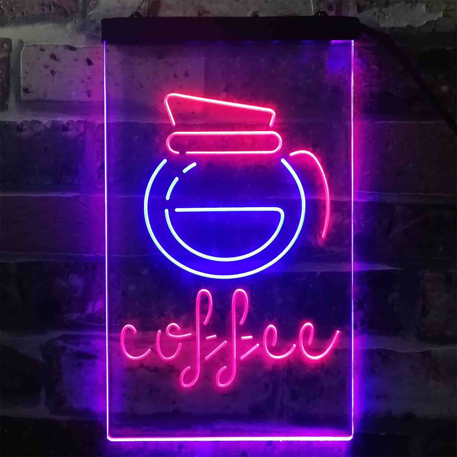 Coffee Kettle Shop Display Dual Color LED Sign st6-i3889 | Etsy