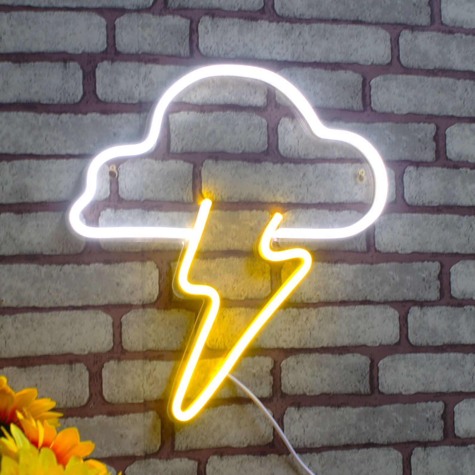 Lightning Bolt & Cloud Flex Silicone LED Neon Sign St16-fnu0003 - Etsy