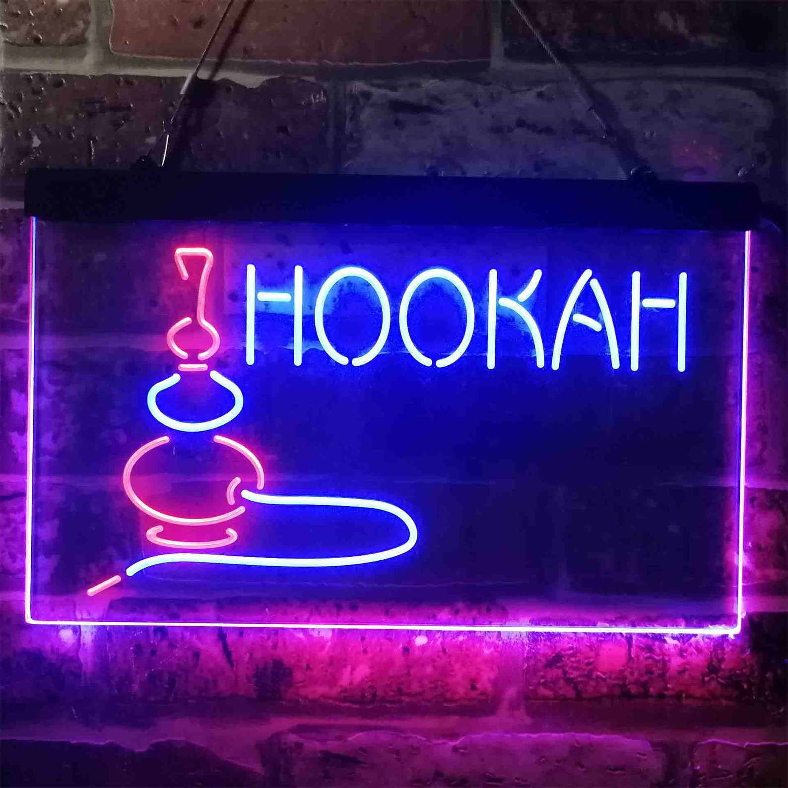 Hookah Smoke Bar Dual Color LED Neon Sign St6-i3906 - Etsy
