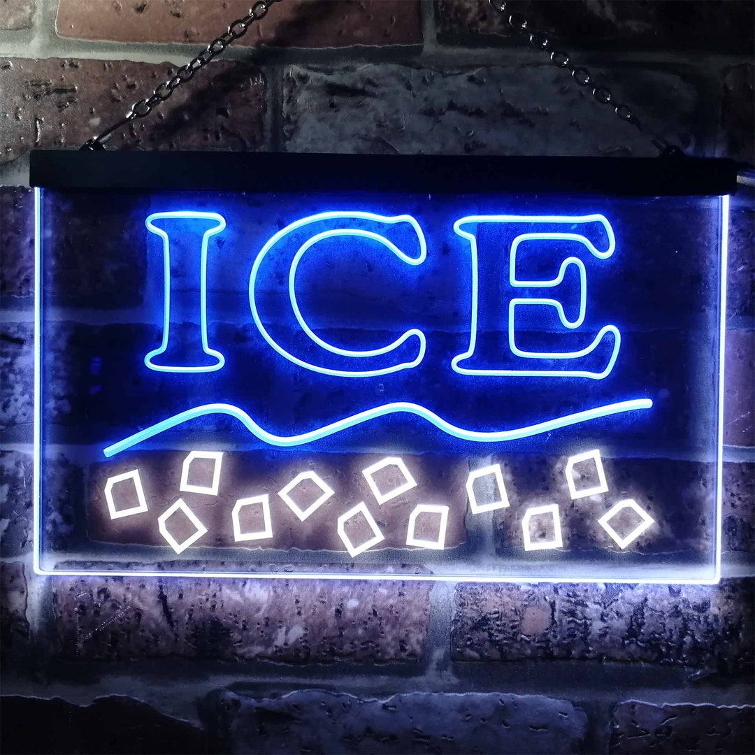 Ice Supply Shop Dual Color LED Neon Sign St6-i0915 - Etsy