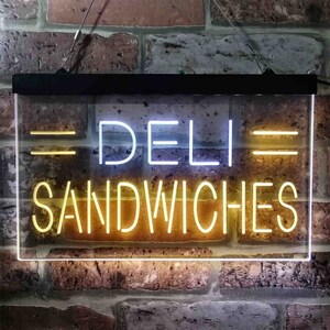 Deli Sandwiches CafÃ© Dual Color LED Neon Sign St6-i3887 - Etsy