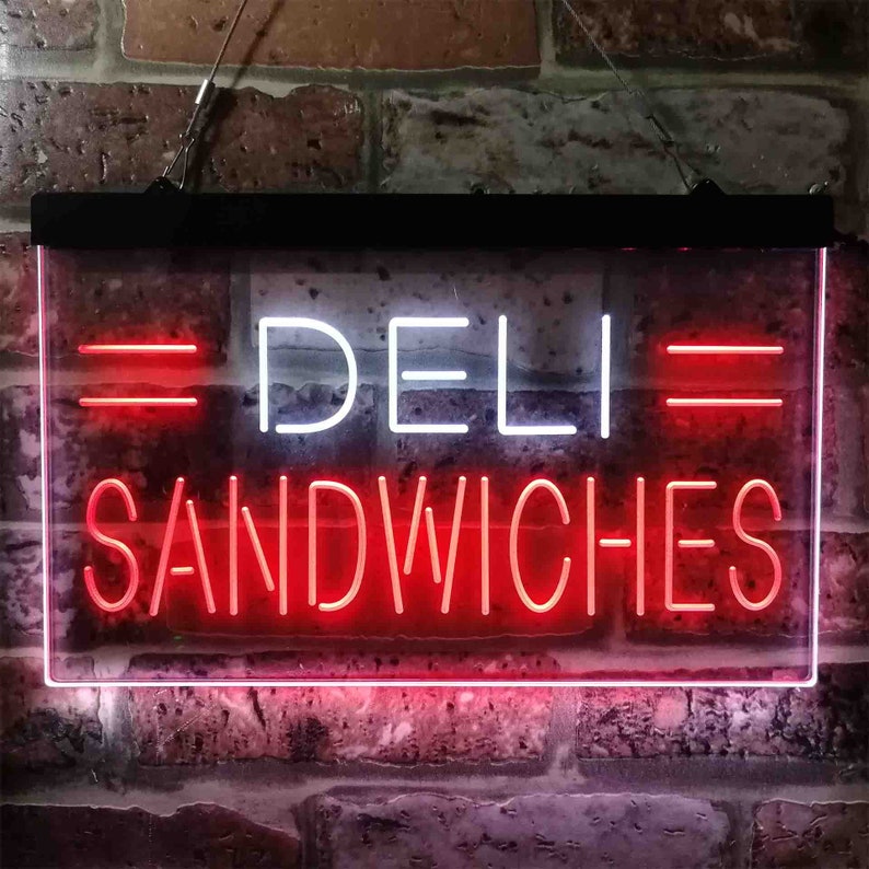 Deli Sandwiches CafÃ© Dual Color LED Neon Sign St6-i3887 - Etsy