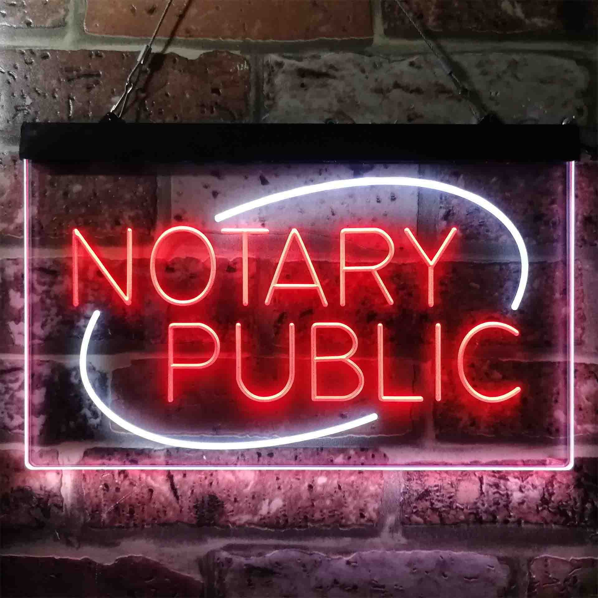 Notary Public Dual Color LED Neon Sign st6-i3860 | Etsy