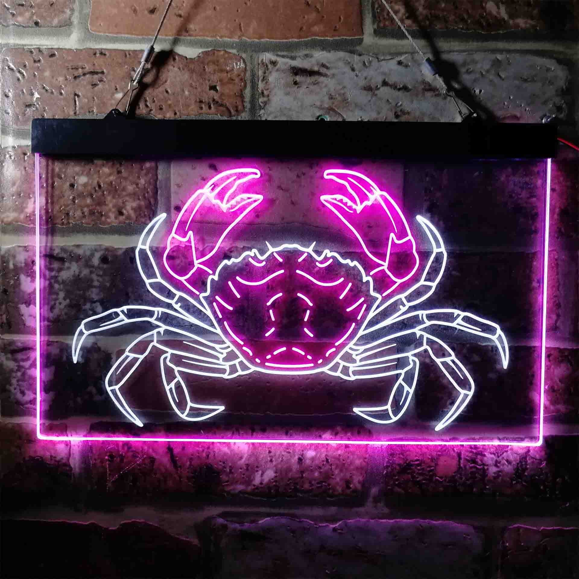 Crab Seafood Ocean Display Dual Color LED Neon Sign St6-i3717 - Etsy
