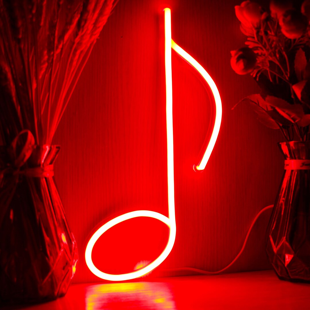Musical Note Decoration Flex Silicone LED Neon Sign St16-fnu0074 - Etsy