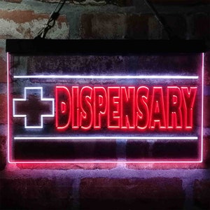 Dispensary Store Cross Display Dual Color LED Neon Sign St6-i4024 - Etsy