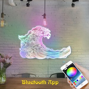 Custom Edge Lit Neon LED Sign, Custom Your Own Night Light Wall Decor ...