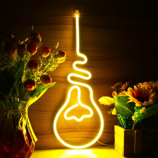 Neon Bulb - Etsy
