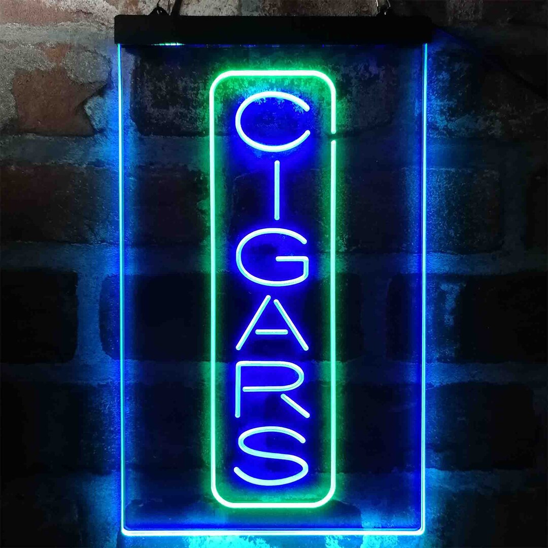 Cigars Vertical Display Dual Color LED Sign St6-i3980 - Etsy