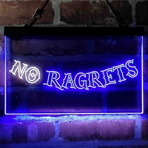 No Ragrets Tattoo Art Dual Color LED Neon Sign St6-i4057 - Etsy