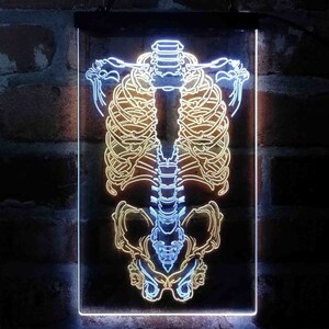 Human Body Skeleton Bond Art Dual Color LED Sign St6-i4063 - Etsy