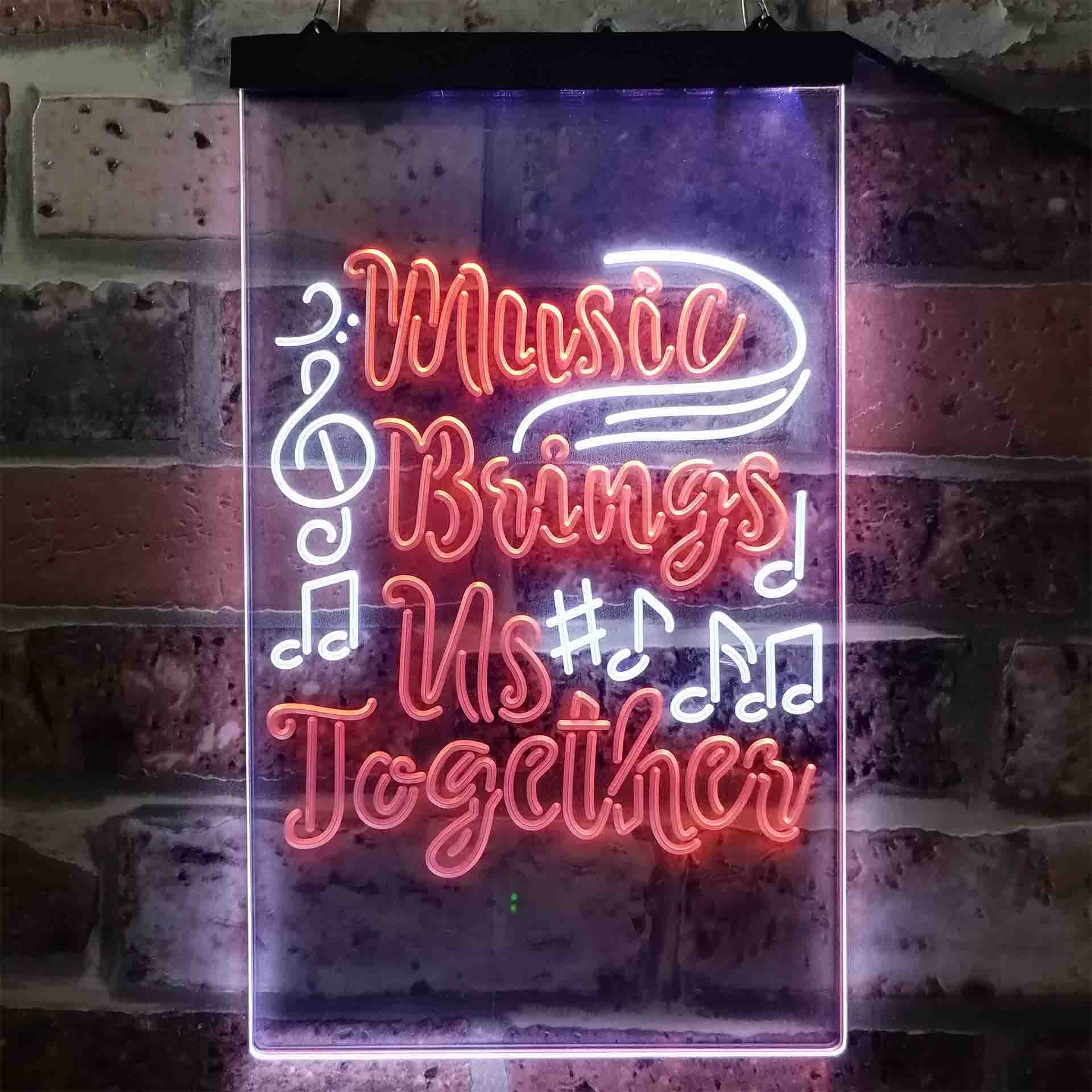Music Bring Us Together Dual Color LED Neon Sign St6-i3872 | Etsy