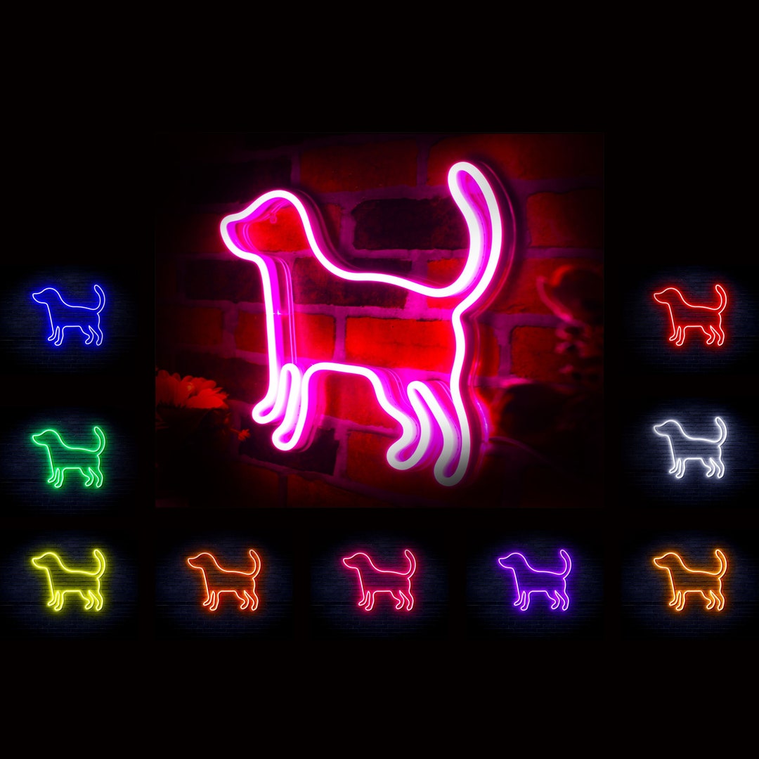 Dog Decoration Flex Silicone LED Neon Sign St16-fnu0081 - Etsy