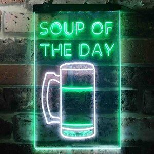 Soup of the Day Beer Bar Dual Color LED Neon Sign St6-i3669 - Etsy