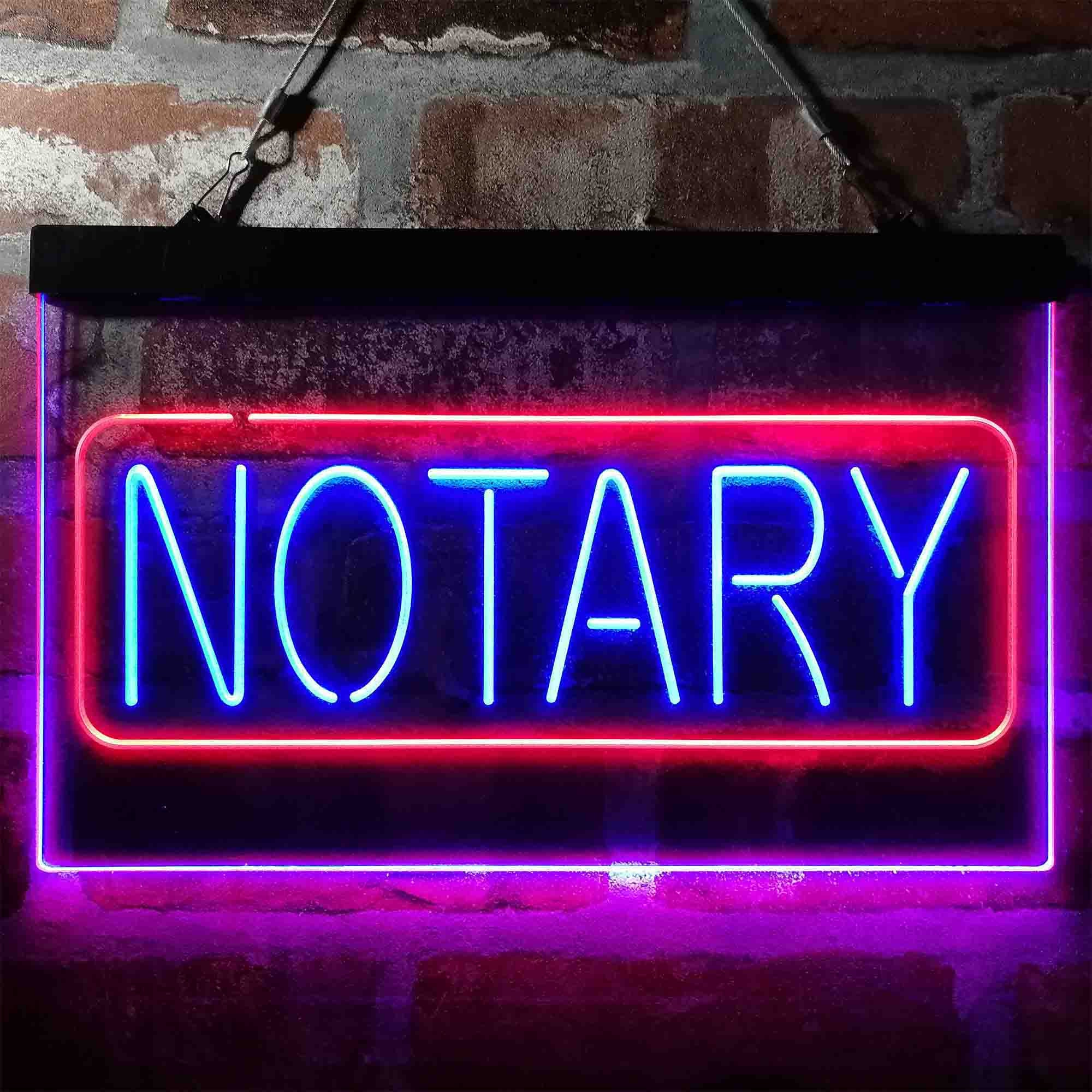 Notary Public Display Dual Color LED Neon Sign St6-i4001 | Etsy