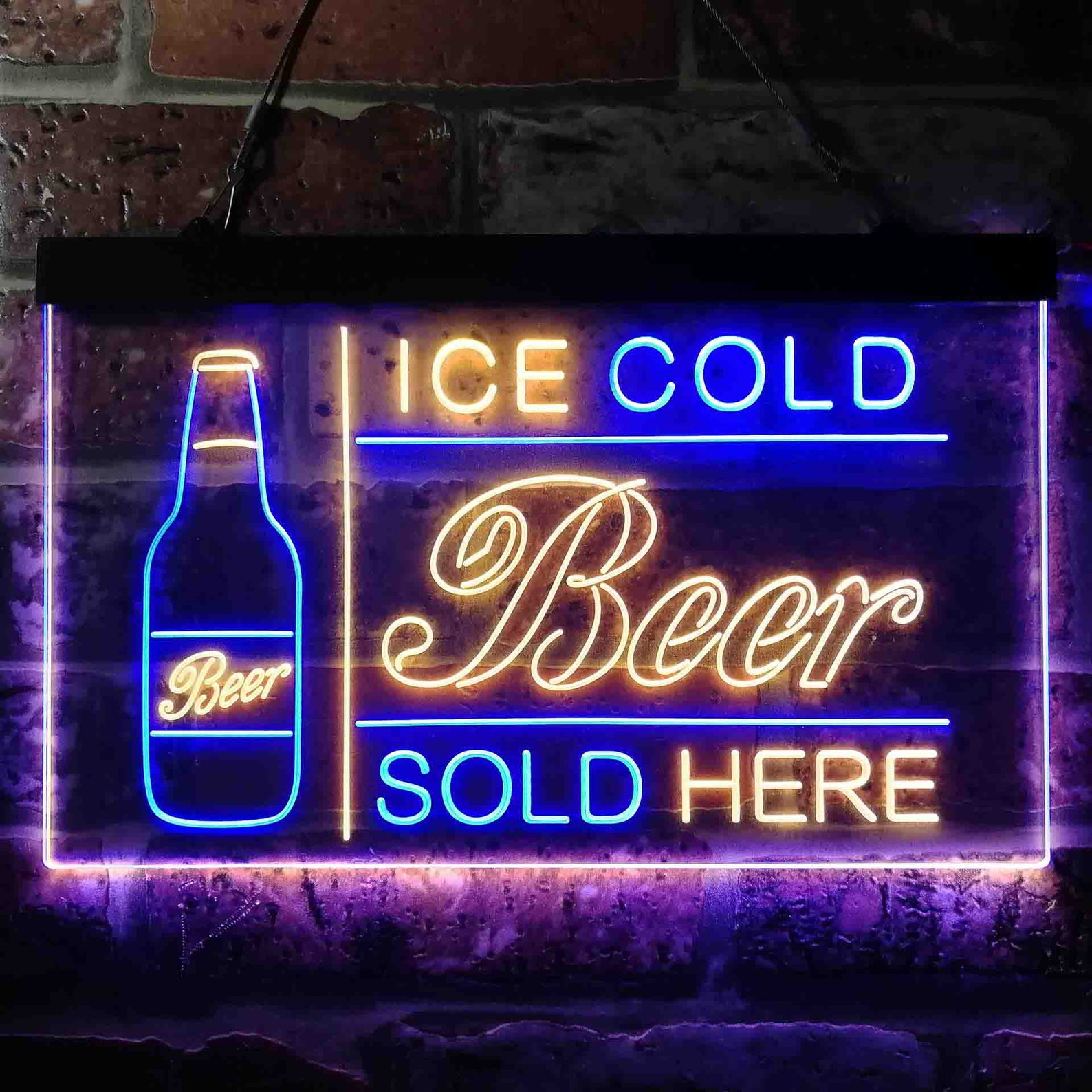Ice Cold Beer Sold Here Bar Pub Club Decoration Dual Color LED - Etsy
