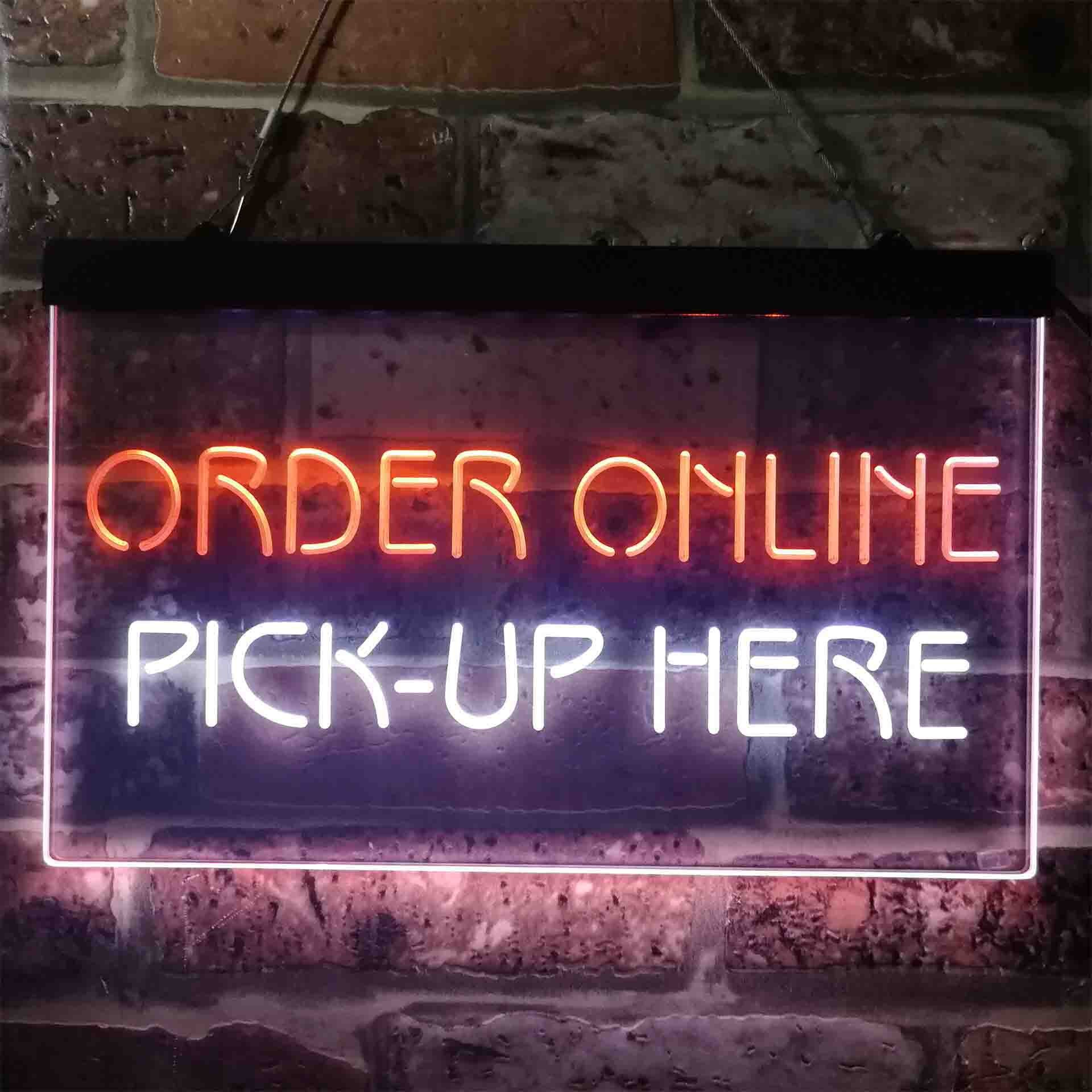 Order Online Pick Up Here Shop Dual Color LED Neon Sign | Etsy