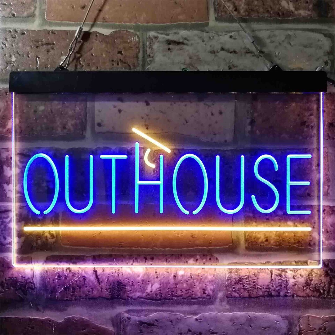 Outhouse Builder Supply Dual Color LED Neon Sign St6-i3847 - Etsy