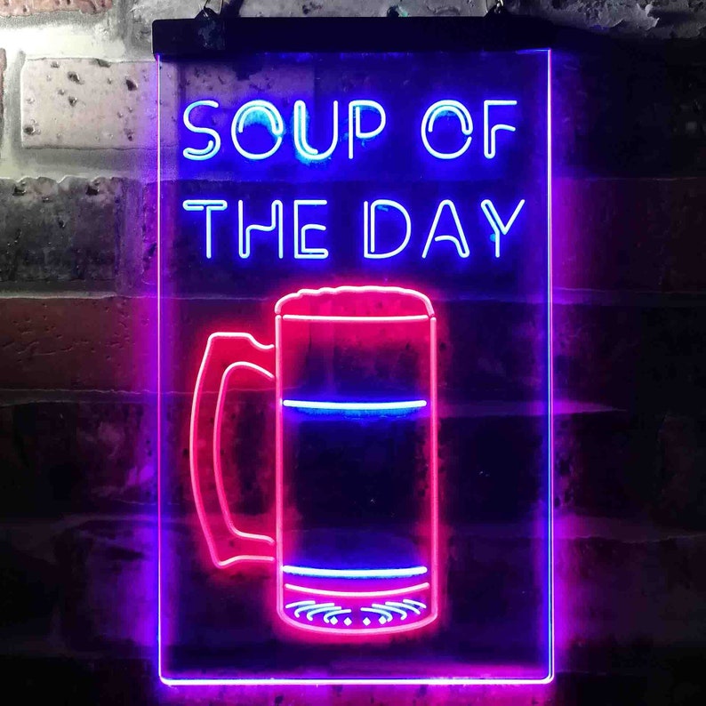 Soup of the Day Beer Bar Dual Color LED Neon Sign St6-i3669 - Etsy