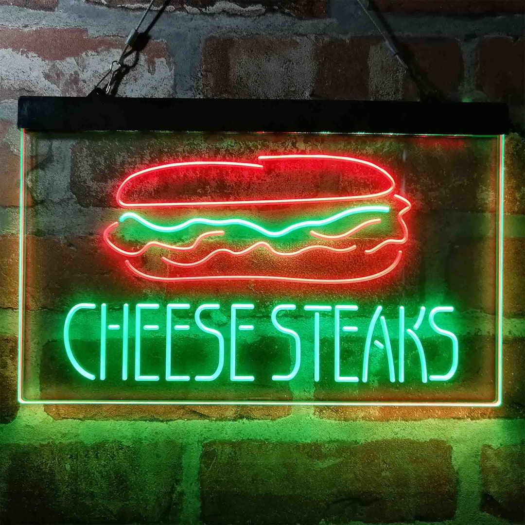 Cheese Steaks Fast Food Store Dual Color LED Neon Sign St6-i4027 - Etsy