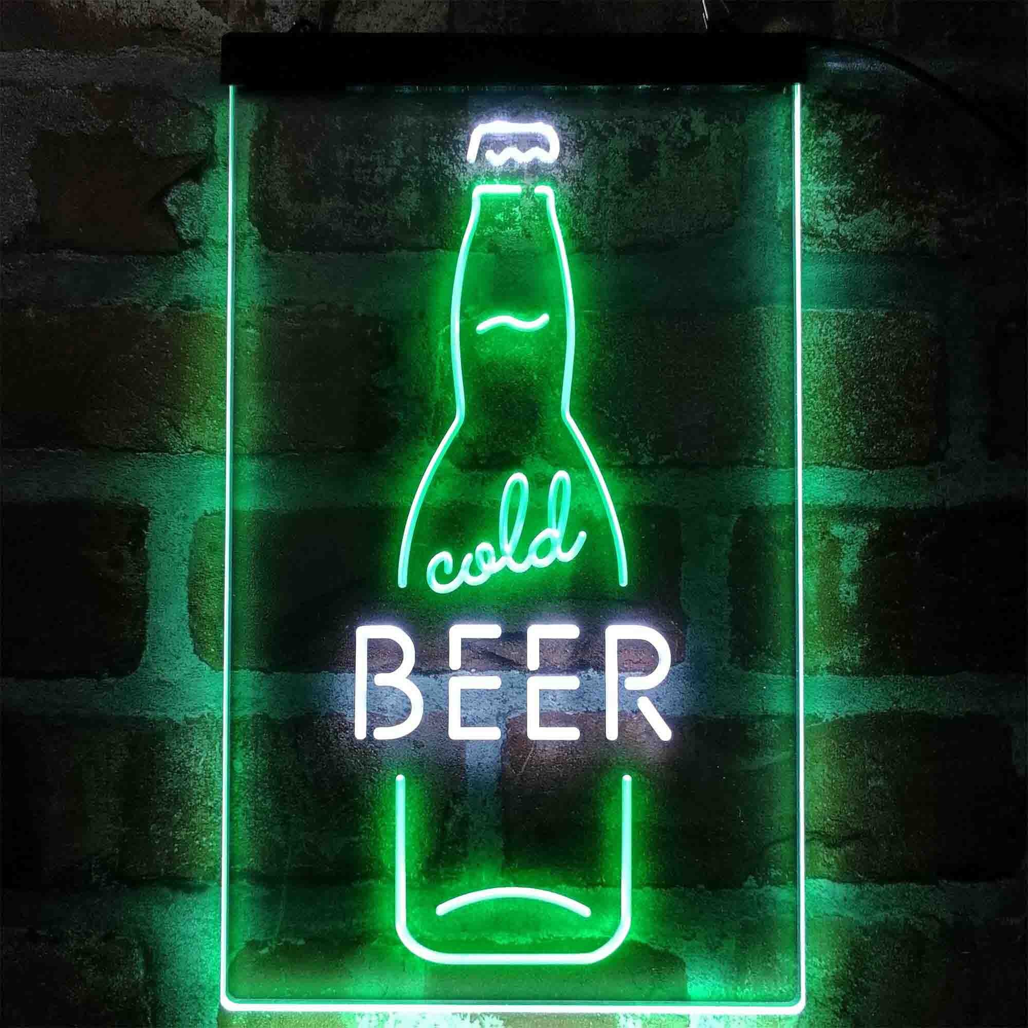 Cold Beer Bottle Dual Color LED Sign st6-i4040 | Etsy