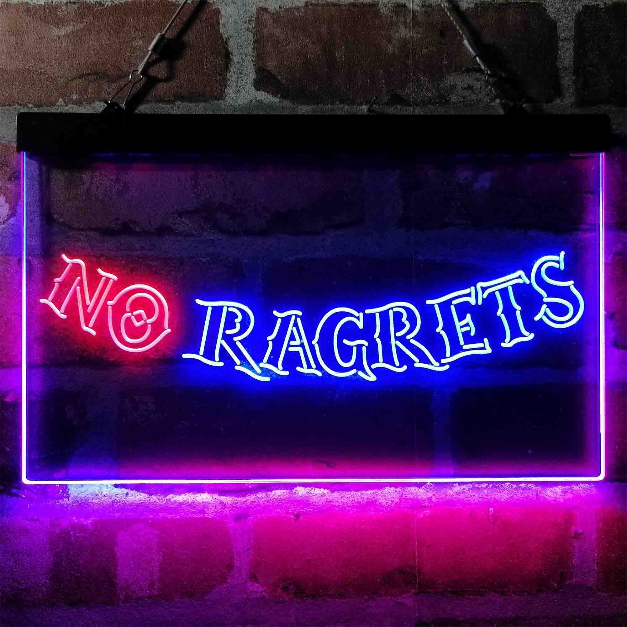 No Ragrets Tattoo Art Dual Color LED Neon Sign St6-i4057 | Etsy