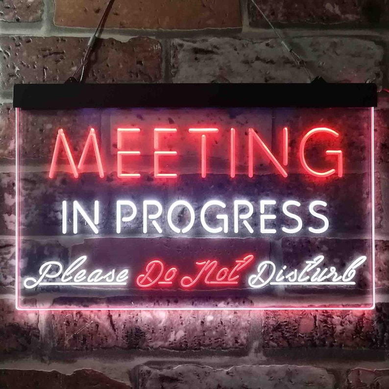 Meeting in Progress DND Display Dual Color LED Neon Sign St6-i3614 - Etsy