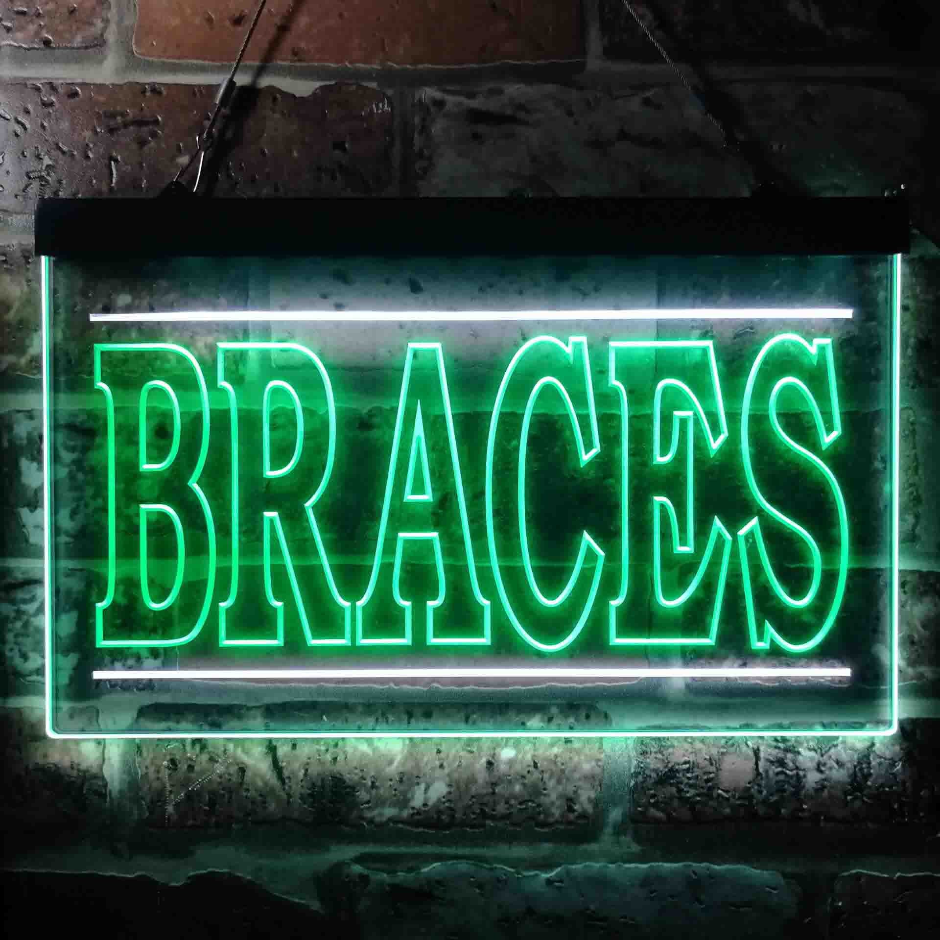 Braces Teeth Dental Shop Dual Color LED Neon Sign st6-i0995 | Etsy