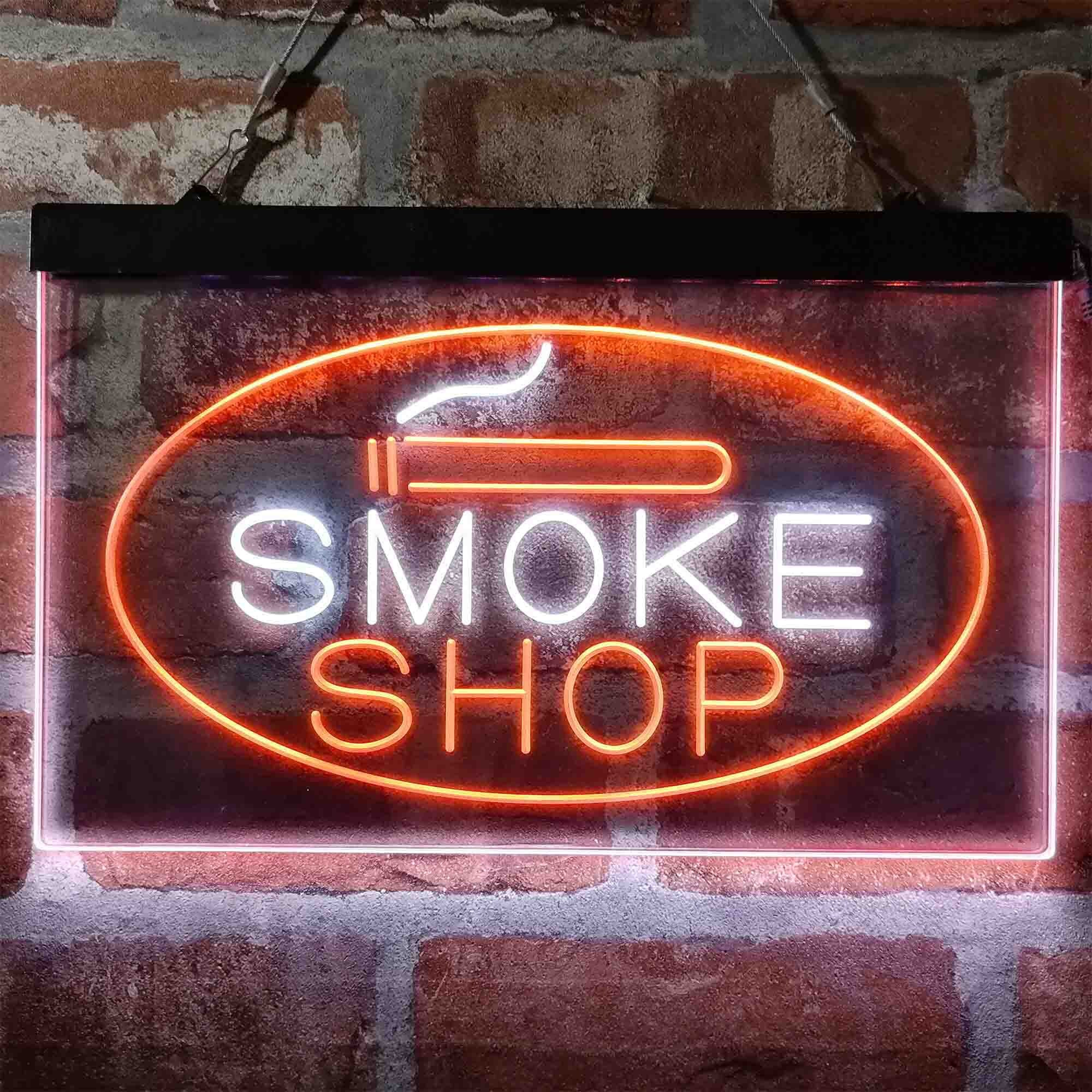 Smoke Shop Cigarette Room Dual Color LED Neon Sign St6-i4034 | Etsy