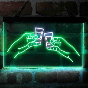 Vodka Shots Cheers Friends Dual Color LED Neon Sign St6-i4068 - Etsy