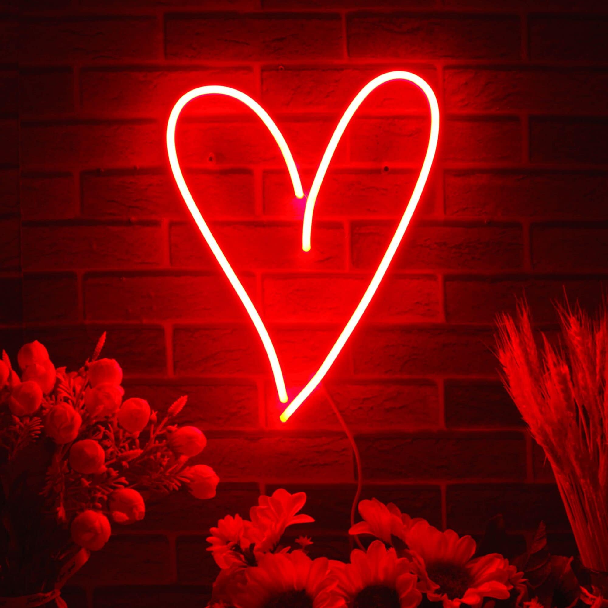 Neon Red Heart