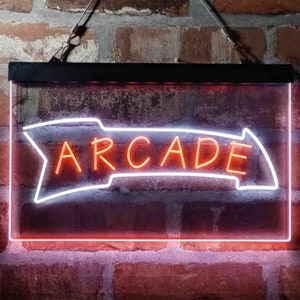 Arrow Down Arcade Game Room Dual Color LED Neon Sign St6-i4019 - Etsy